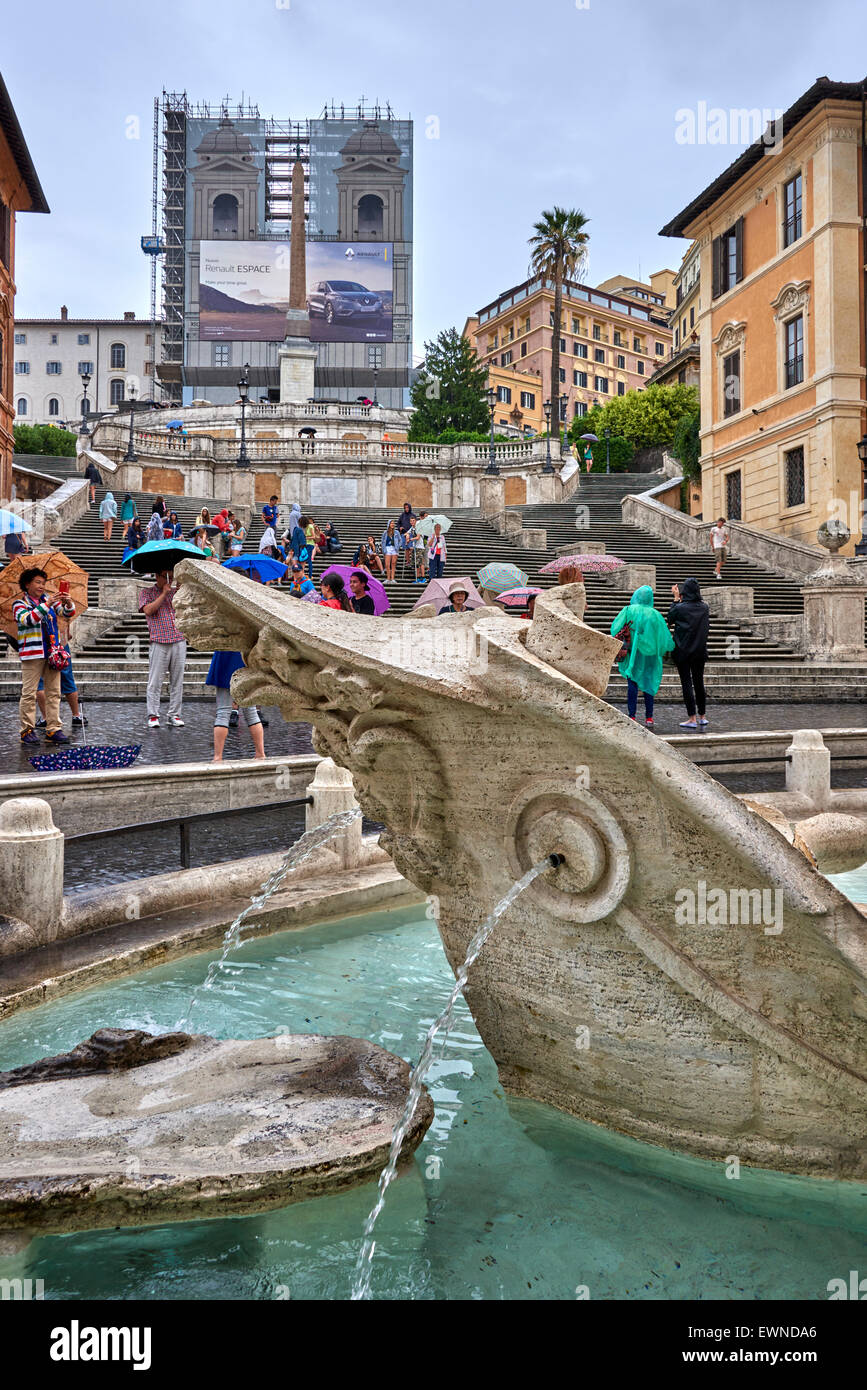 The Spanish Steps are a set of steps in Rome, Italy Stock Photo - Alamy