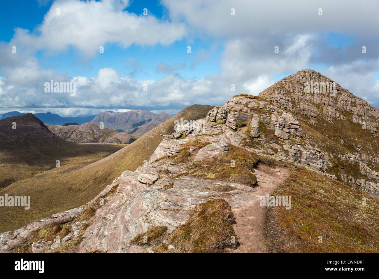 Ben Mor Coigach in the Scottish Highlands, coigach, UK, looking North ...