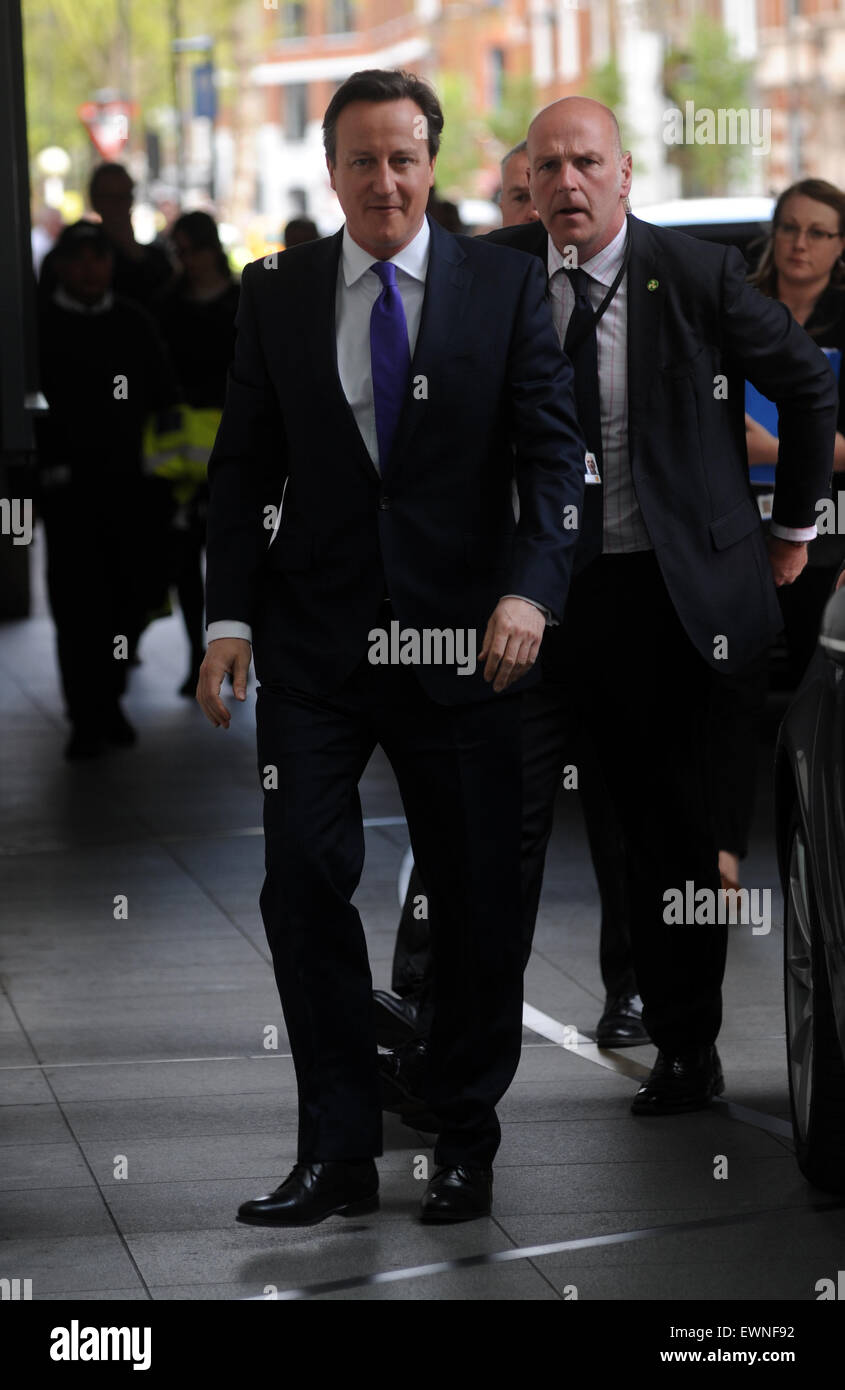 David Cameron arrives at The BBC Featuring: David Cameron Where: London ...