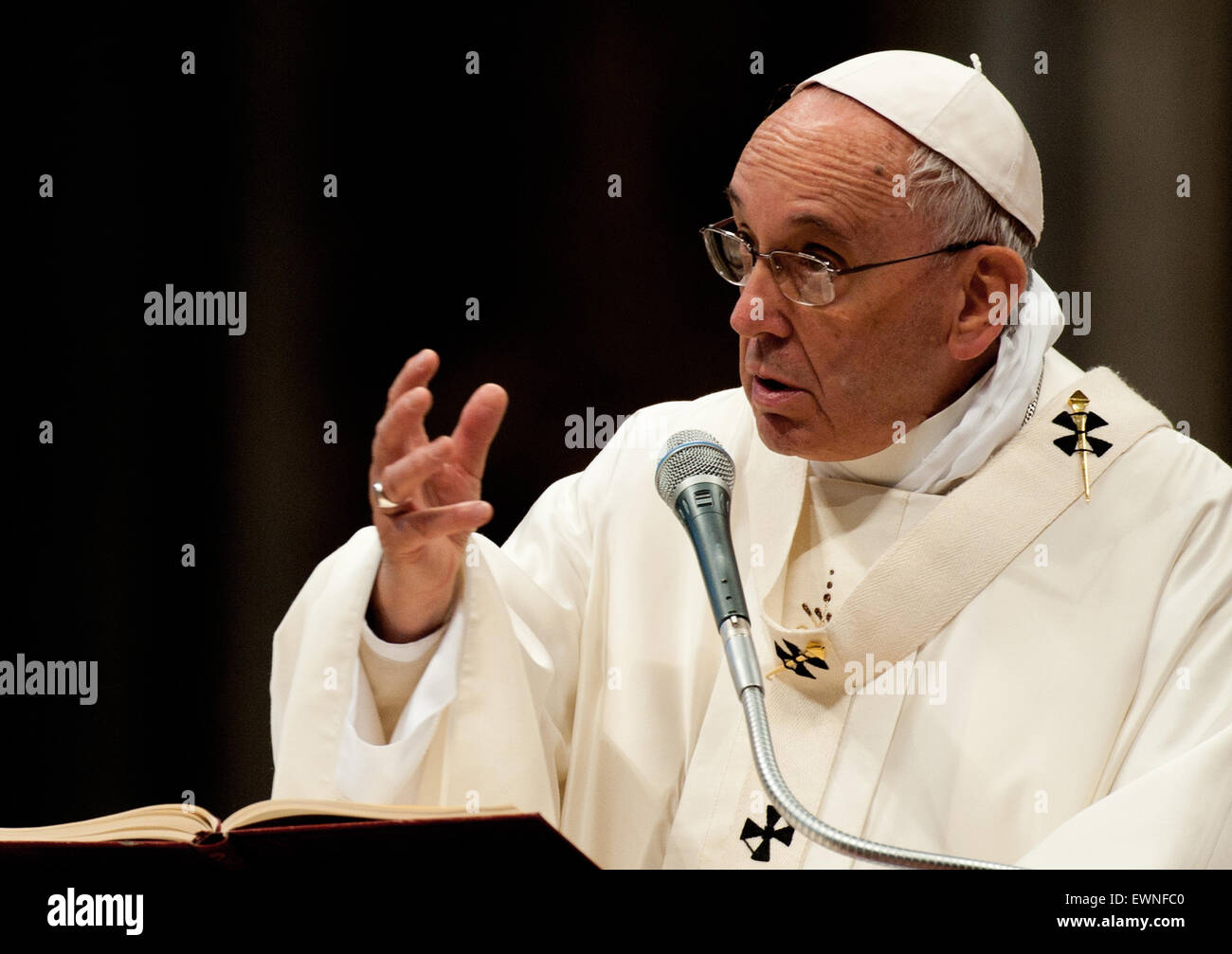 Pope Francis leads a mass in which 19 new priests will be ordained in ...
