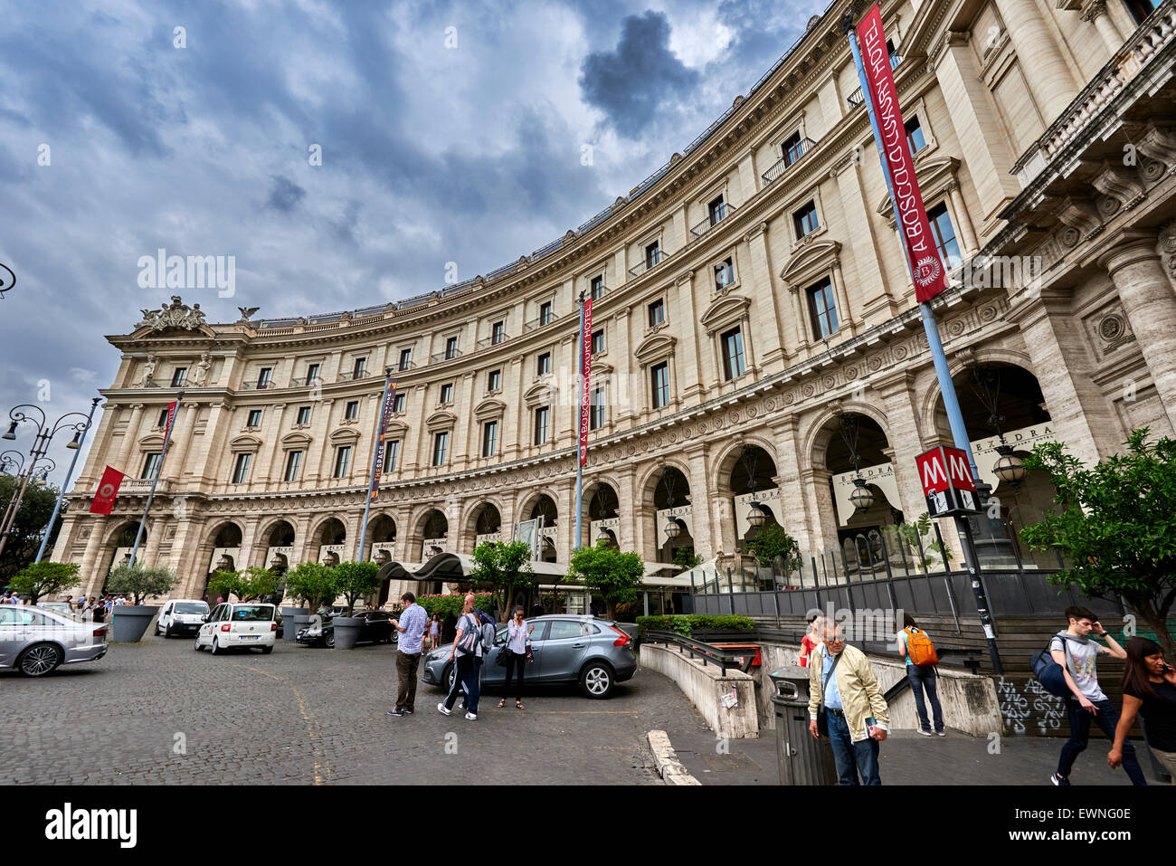 Piazza della Repubblica is a semi-circular piazza in Rome, at the ...