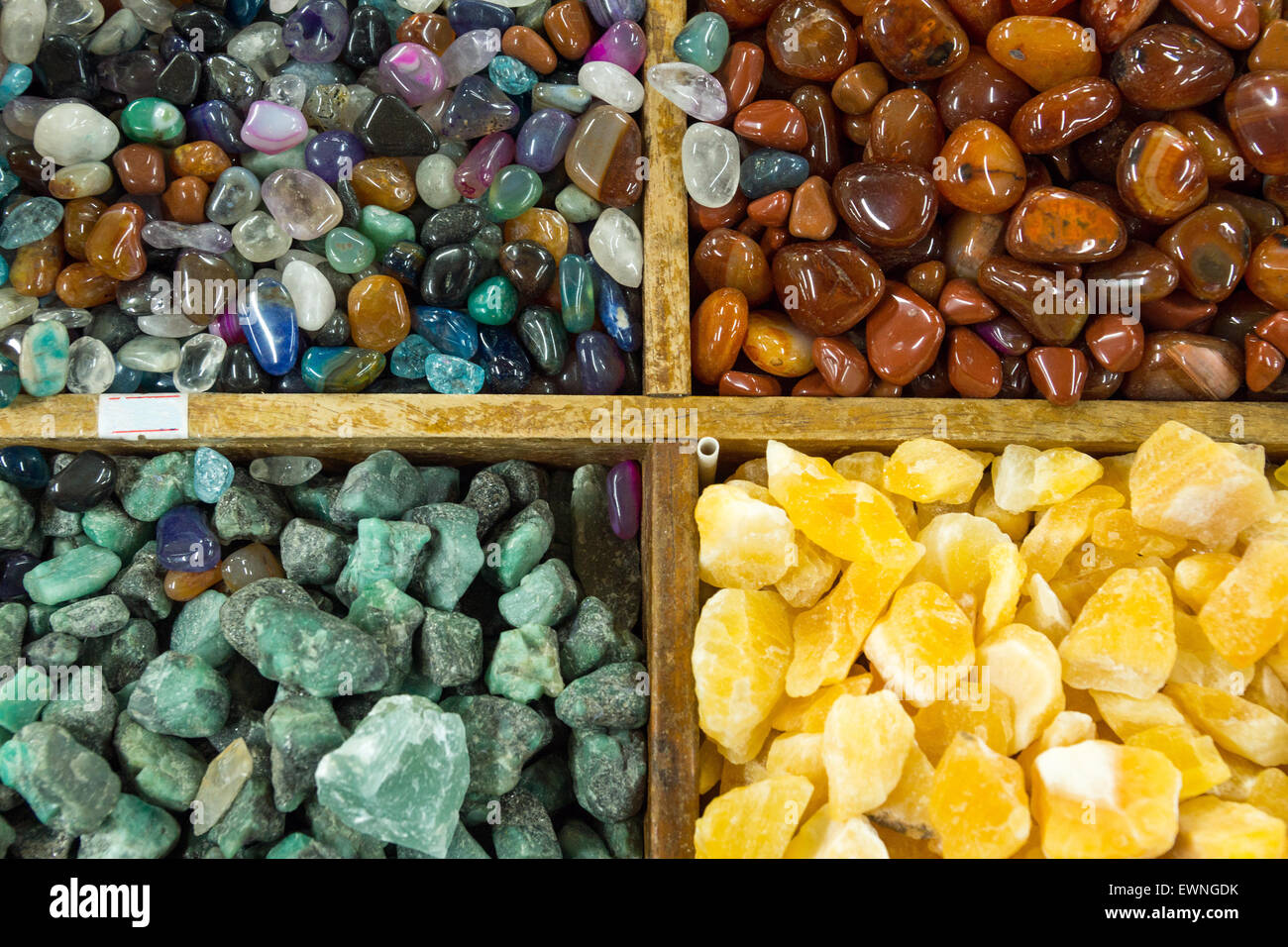 A colourful background from a choice of gemstones Stock Photo - Alamy