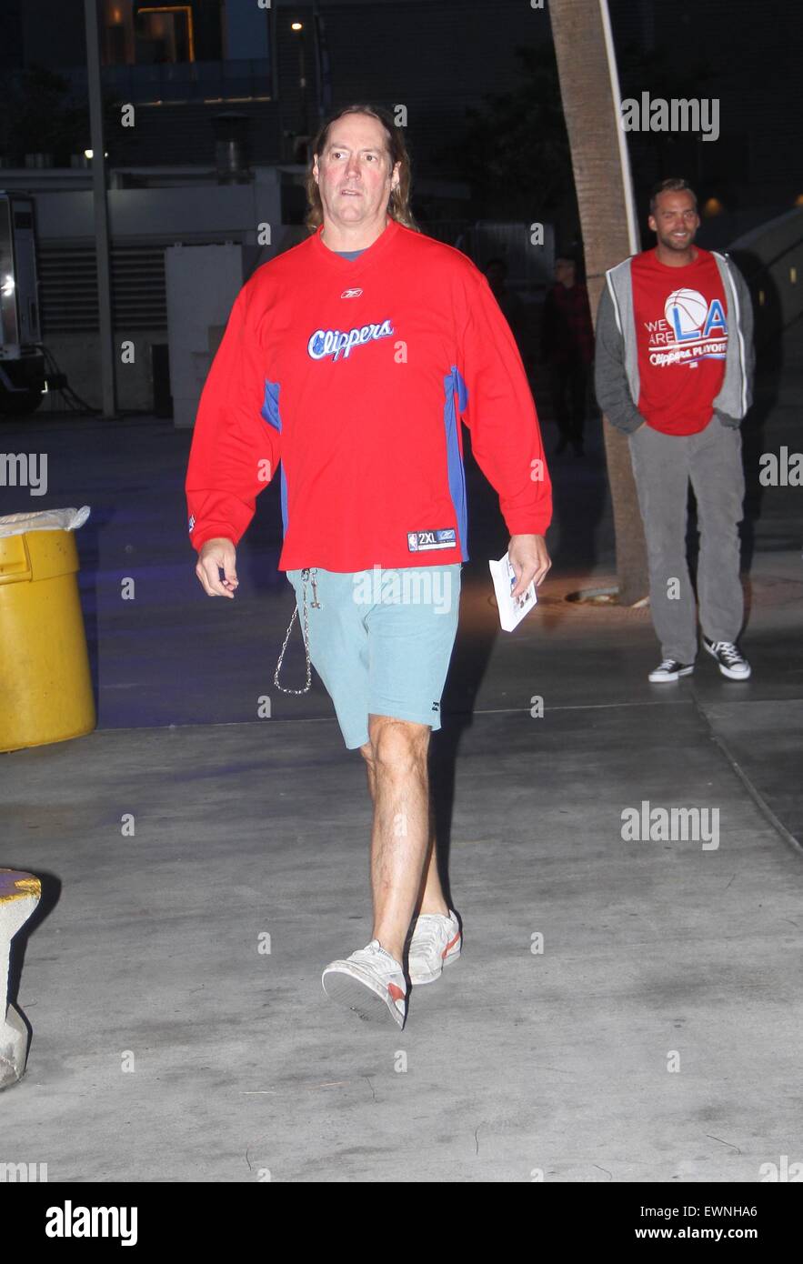 Celebrities arriving at the Staples Center for the Los Angeles Clippers ...