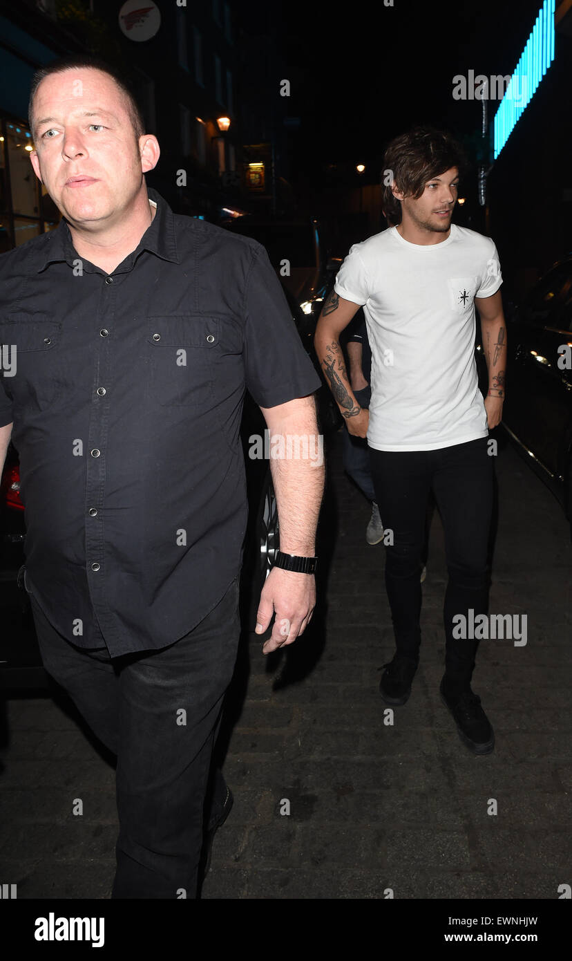 Louis Tomlinson seen out and about partying in London at Cirque Du Soir ...