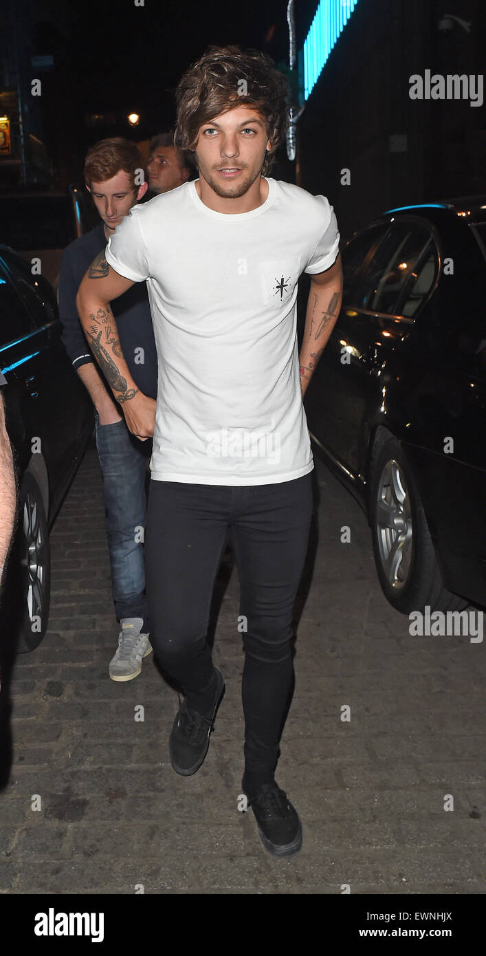 Louis Tomlinson seen out and about partying in London at Cirque Du Soir ...
