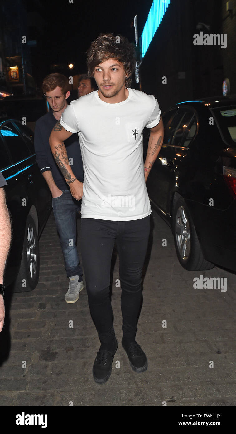 Louis Tomlinson seen out and about partying in London at Cirque Du Soir ...