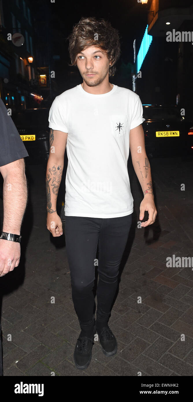 Louis Tomlinson seen out and about partying in London at Cirque Du Soir ...