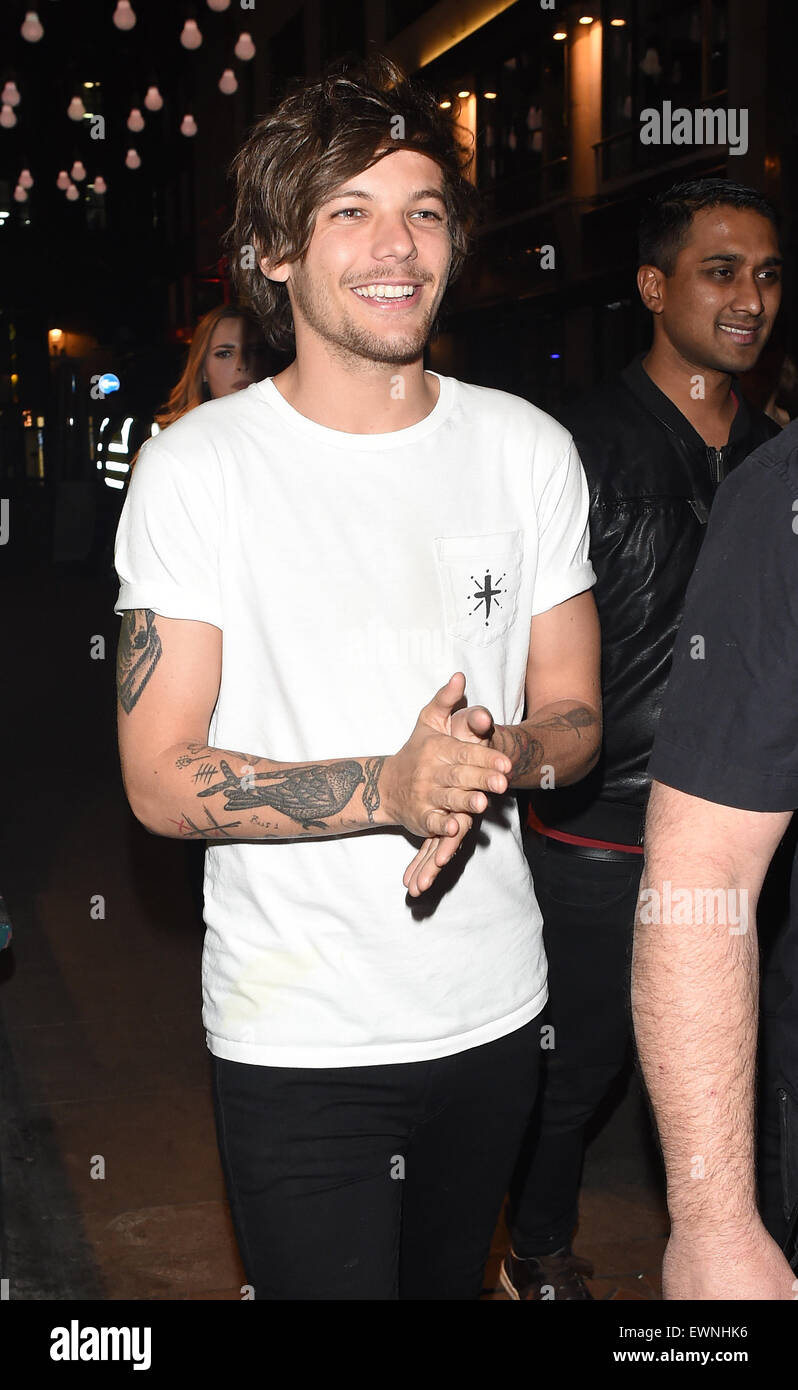 Louis Tomlinson seen out and about partying in London at Cirque Du Soir ...