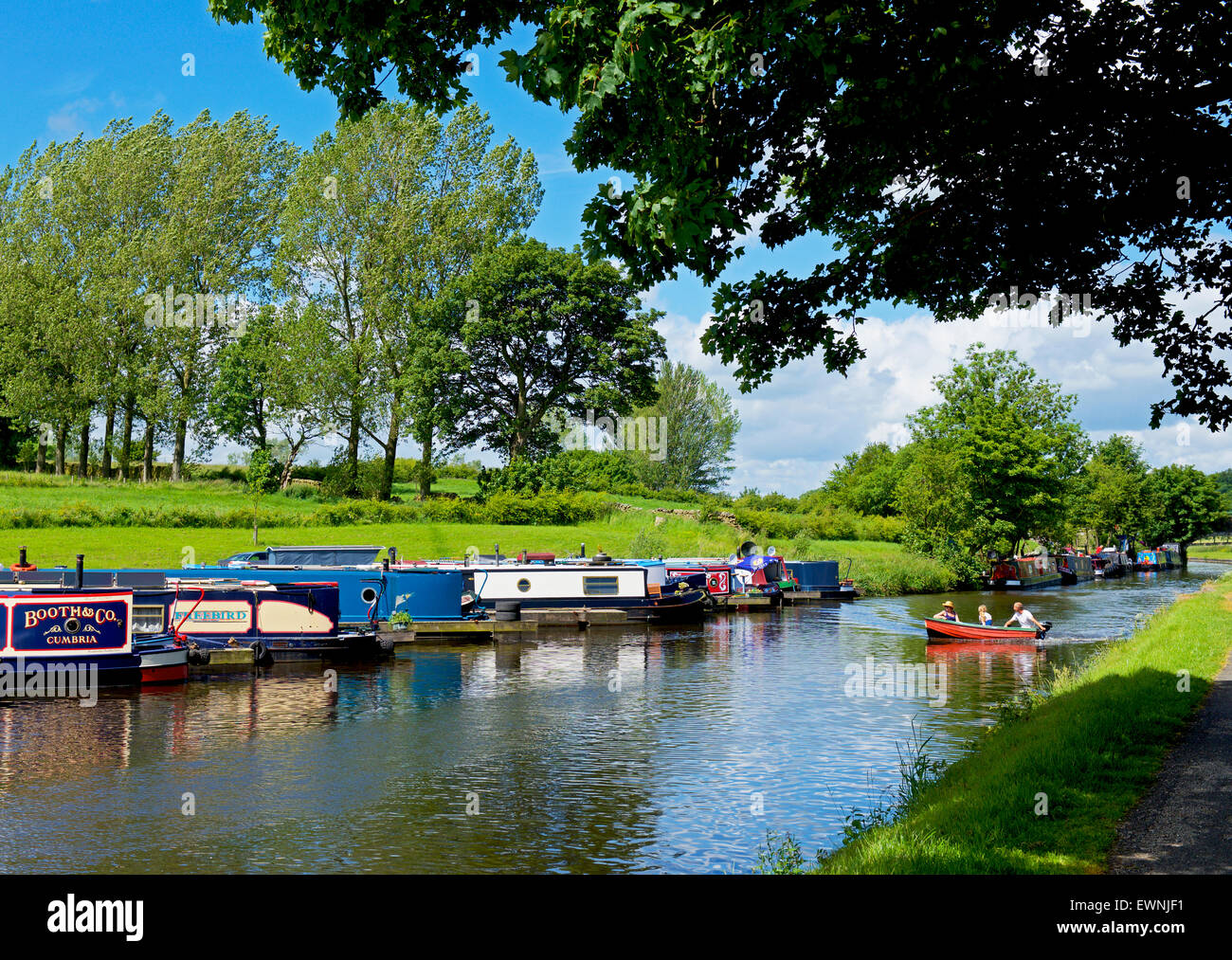 Lower Park Marina, on the Leeds and Liverpool Canal near Salterforth ...