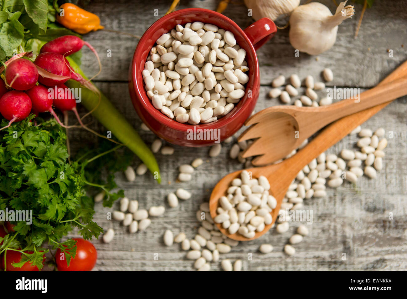 Fresh food on the table Stock Photo - Alamy