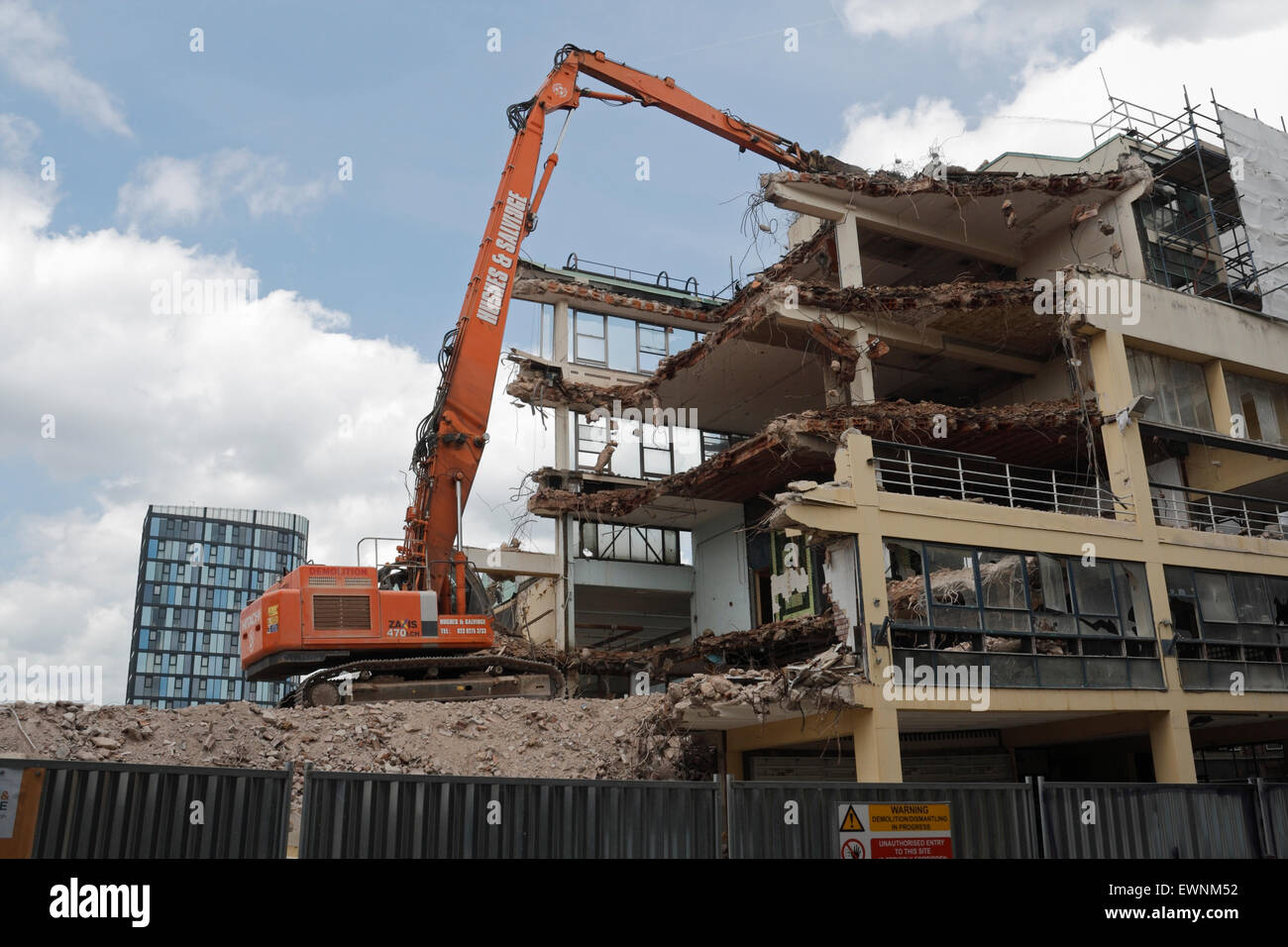 Demolition of the Castle Market building in Sheffield England UK Stock ...