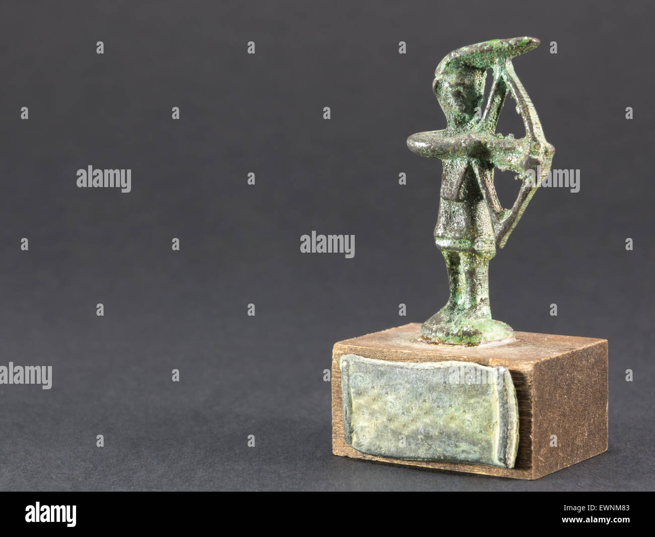 archer bronze figurine, arrow and bow statuette Stock Photo - Alamy