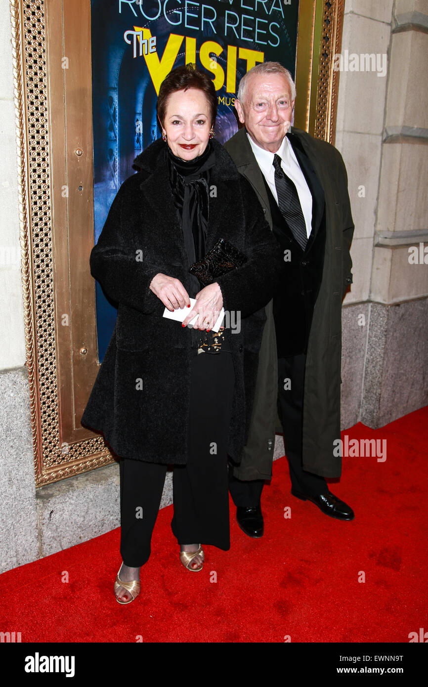 Opening night for Broadway musical The Visit at the Lyceum Theatre ...