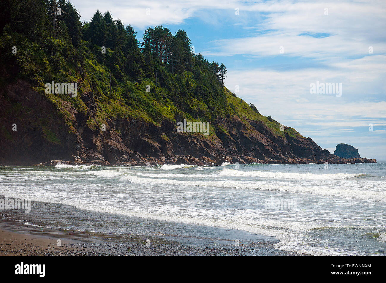 Southern Washington coastline in the the Pacific Northwest, Washington ...