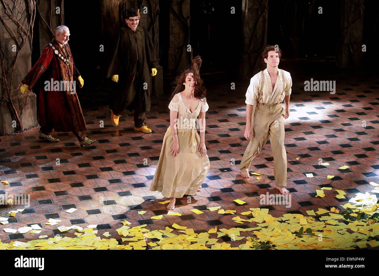 Opening night for Broadway musical The Visit at the Lyceum Theatre ...