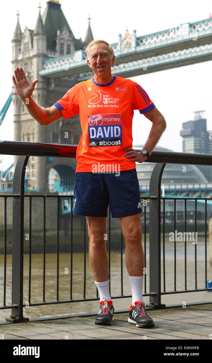 Celebrity runners in the 35th London Marathon attend a photo call at ...