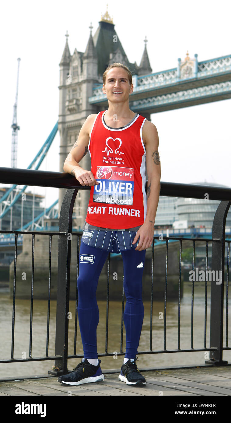 Celebrity runners in the 35th London Marathon attend a photo call at ...