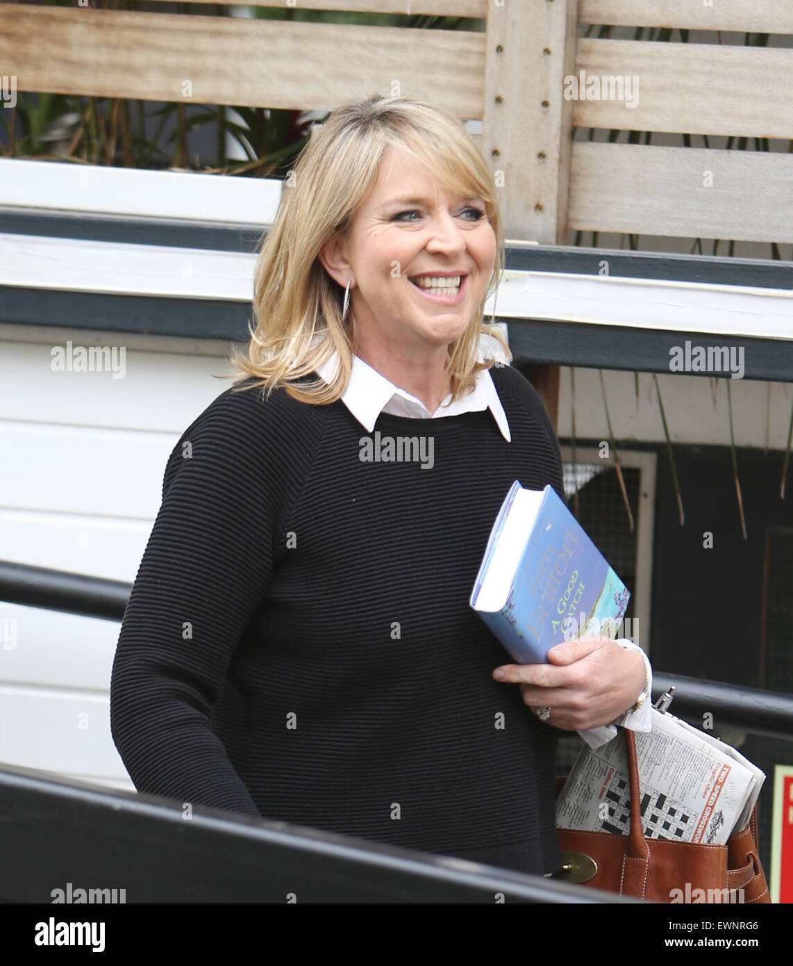 Fern Britton outside ITV Studios Featuring: Fern Britton Where: London ...