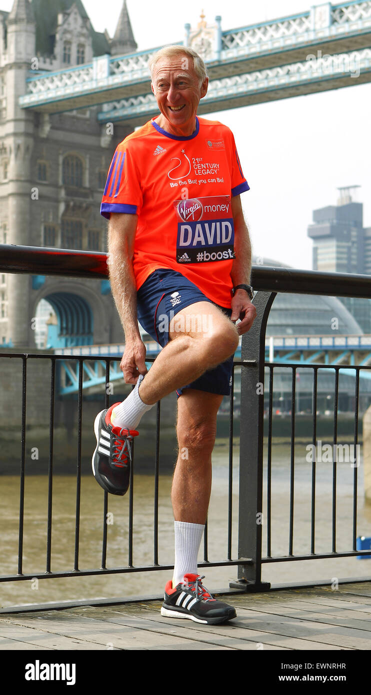 Celebrity runners in the 35th London Marathon attend a photo call at ...