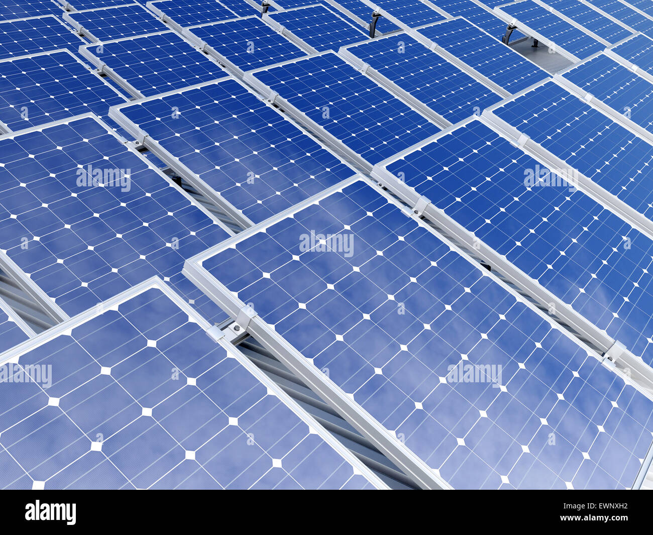 3d renderin of solar panel conceptual illustration Stock Photo - Alamy