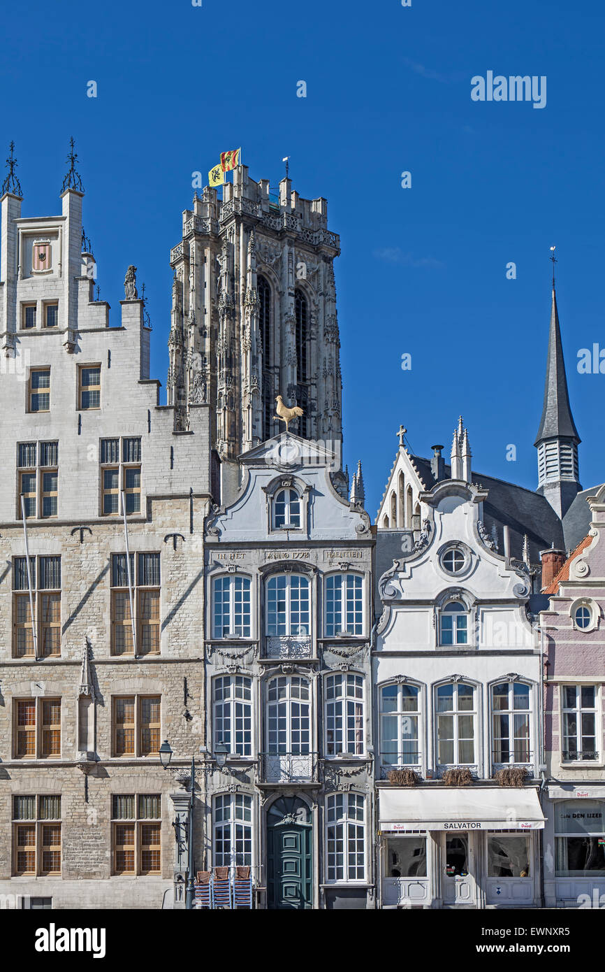 Cathedral and main square, Mechelen, Belgium Stock Photo - Alamy