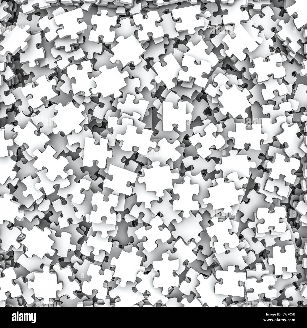 3D render of hundreds of puzzle pieces Stock Photo - Alamy