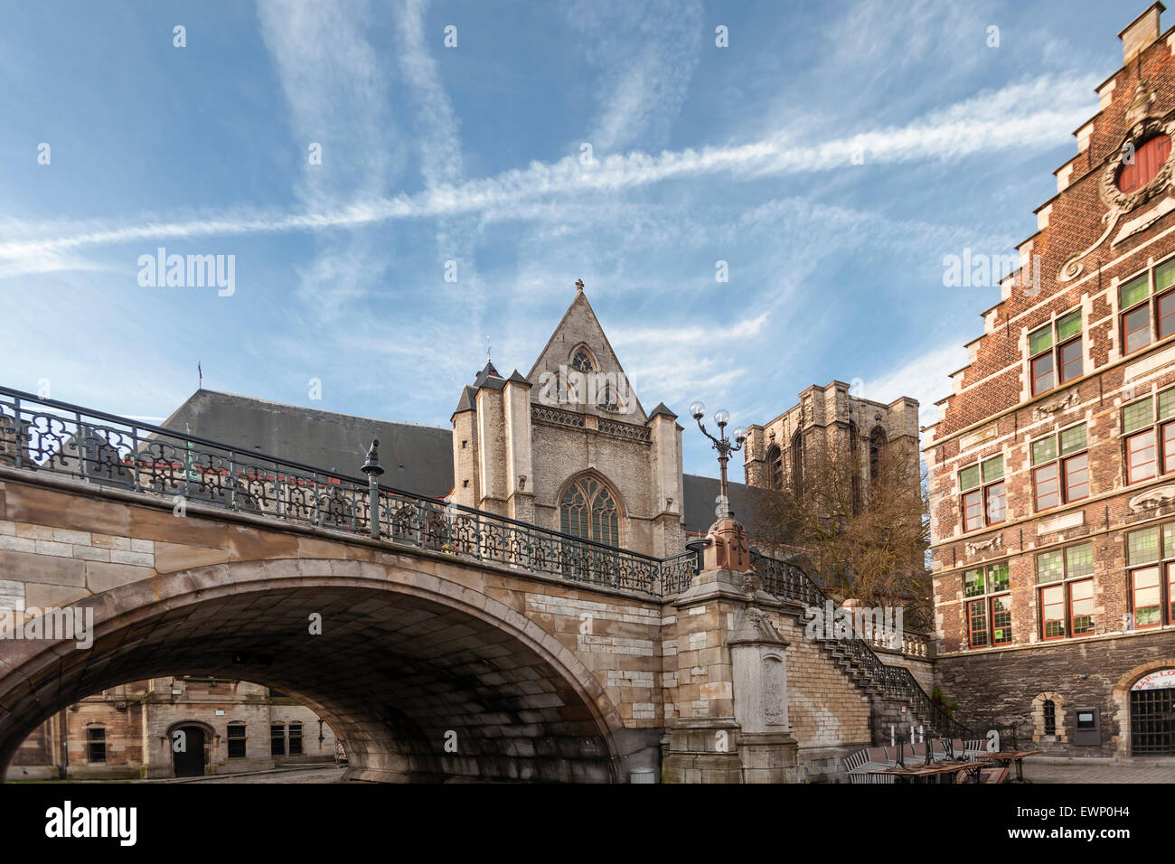 St. Michael's Bridge, Ghent, Belgium Stock Photo - Alamy