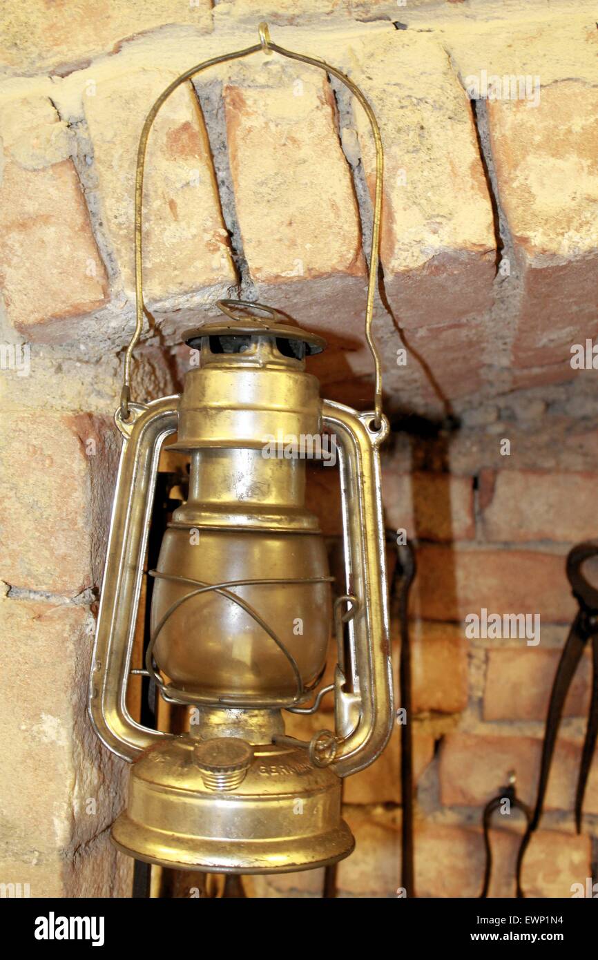 ancient lamp on the wall Stock Photo - Alamy