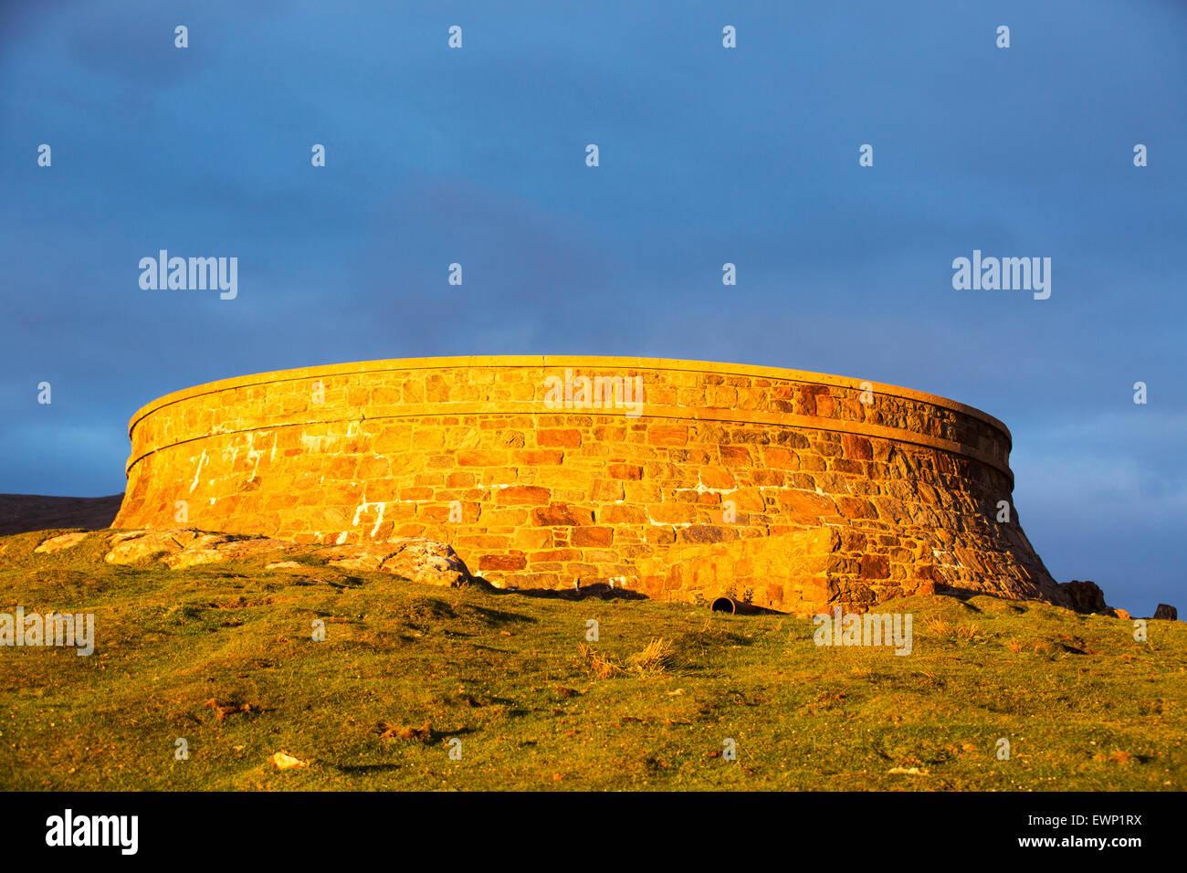 The base of an unfinished lighthouse in Leverburgh, Isle of Harris ...