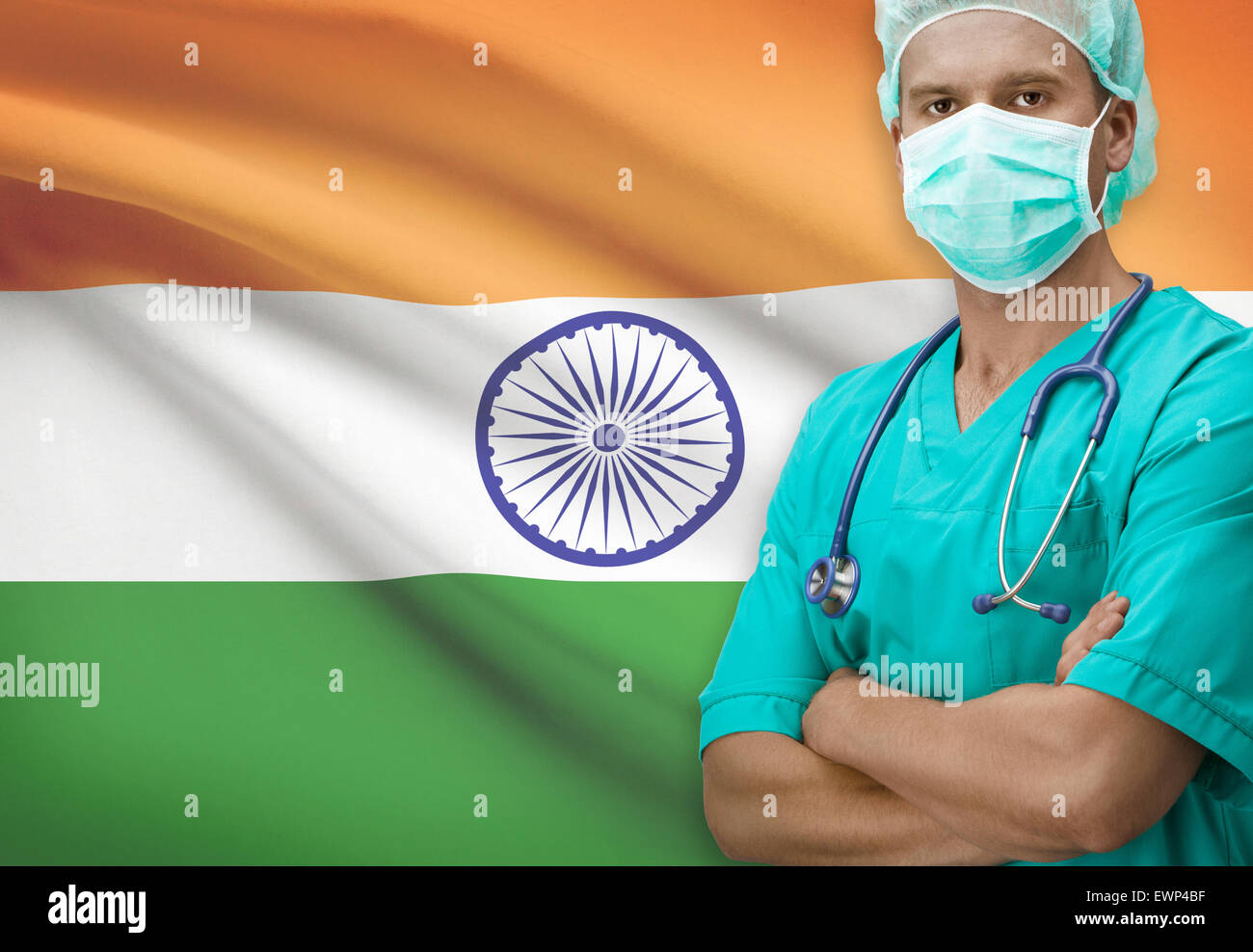 Male doctor flag india hi-res stock photography and images - Alamy