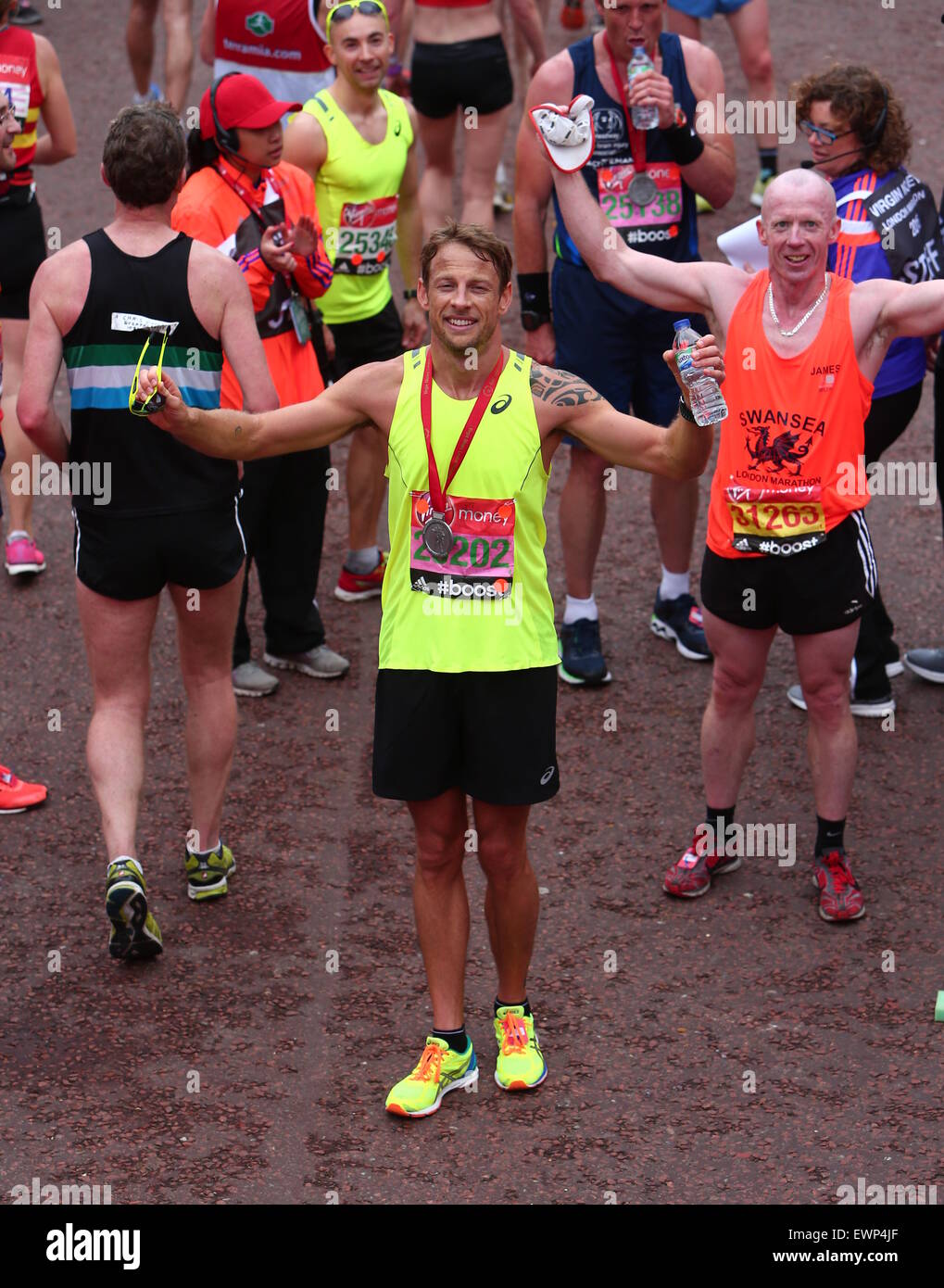 Virgin Money London Marathon 2015 Featuring: Jenson Button Where ...
