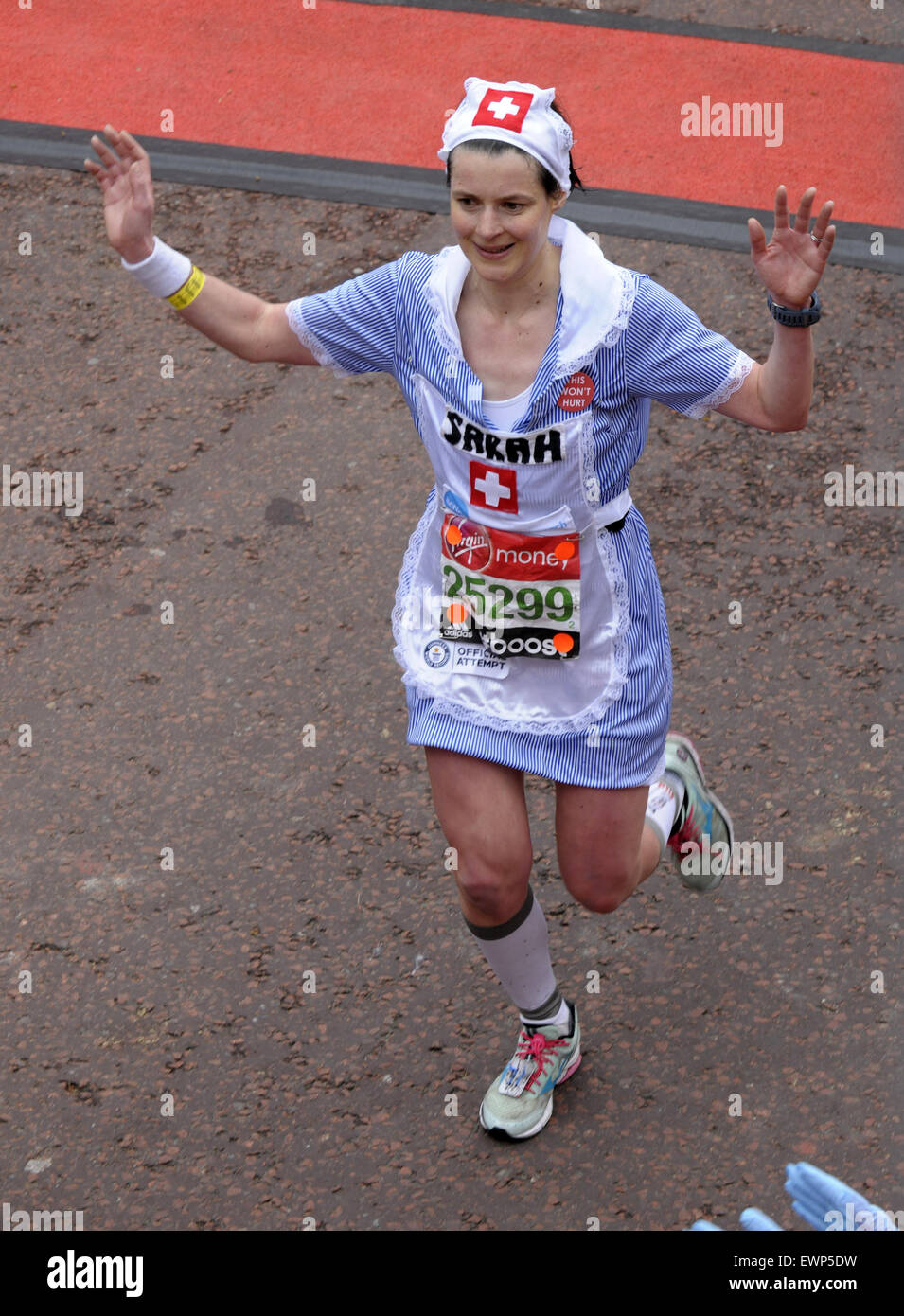 Virgin Money London Marathon 2015 Featuring: Sarah Dudgeon Where ...