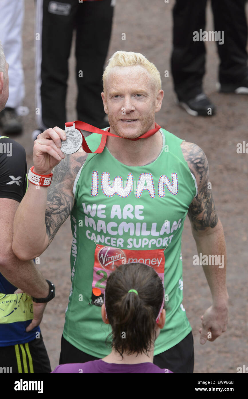 Virgin Money London Marathon 2015 - Celebrities at the finish line ...