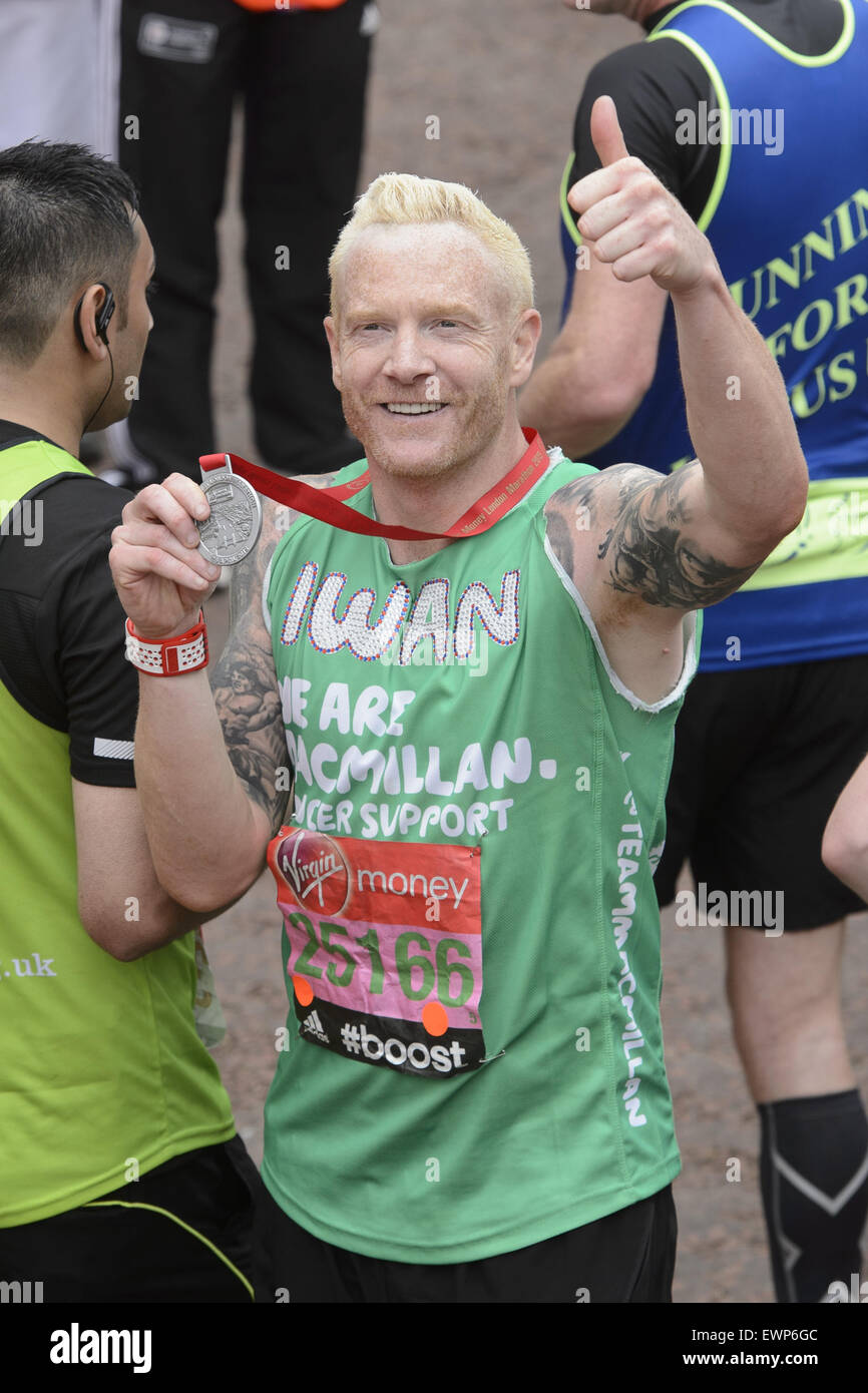Virgin Money London Marathon 2015 - Celebrities at the finish line ...
