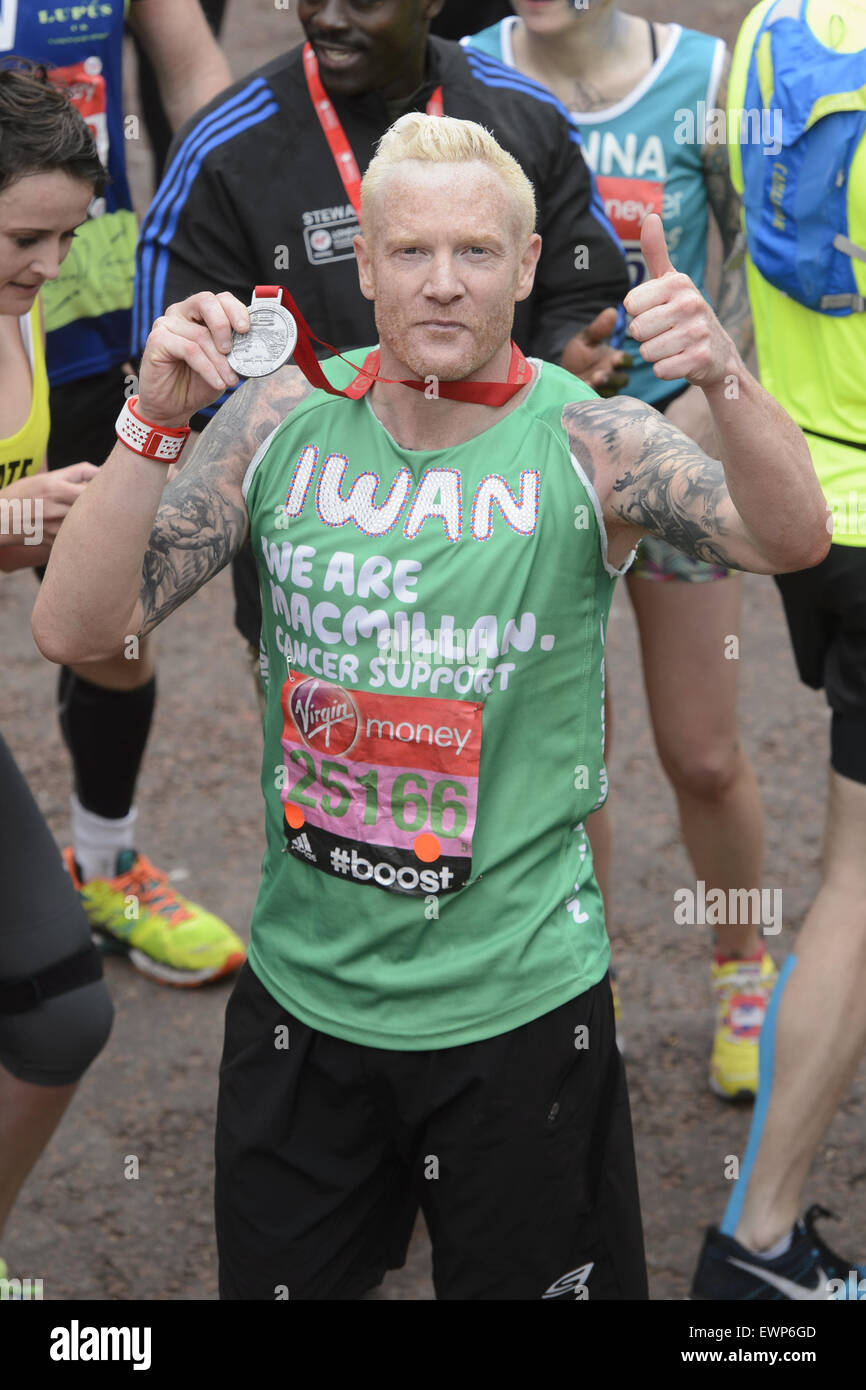 Virgin Money London Marathon 2015 - Celebrities at the finish line ...