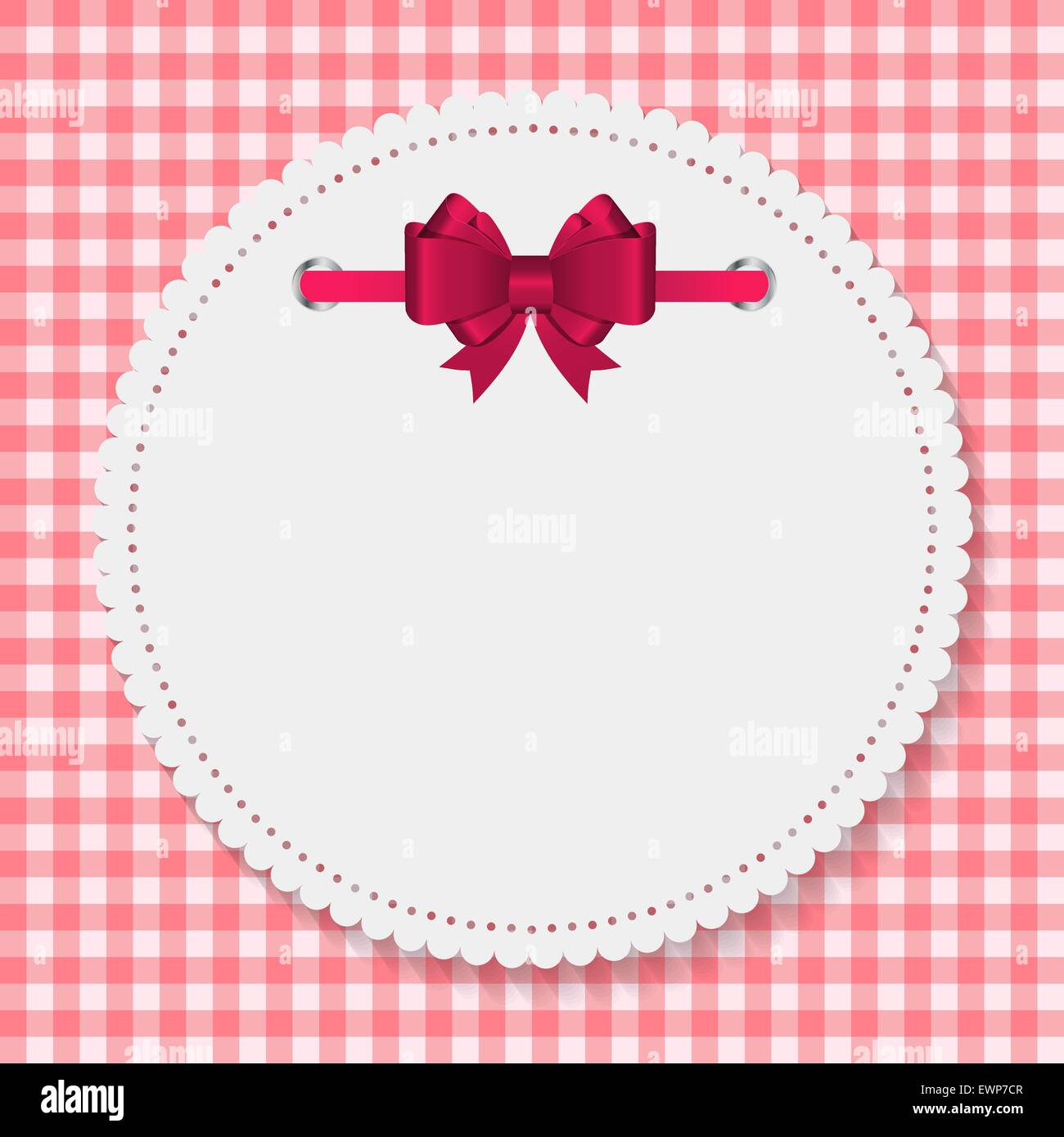 Vintage Frame with Bow Background. Vector Illustration Stock Vector ...