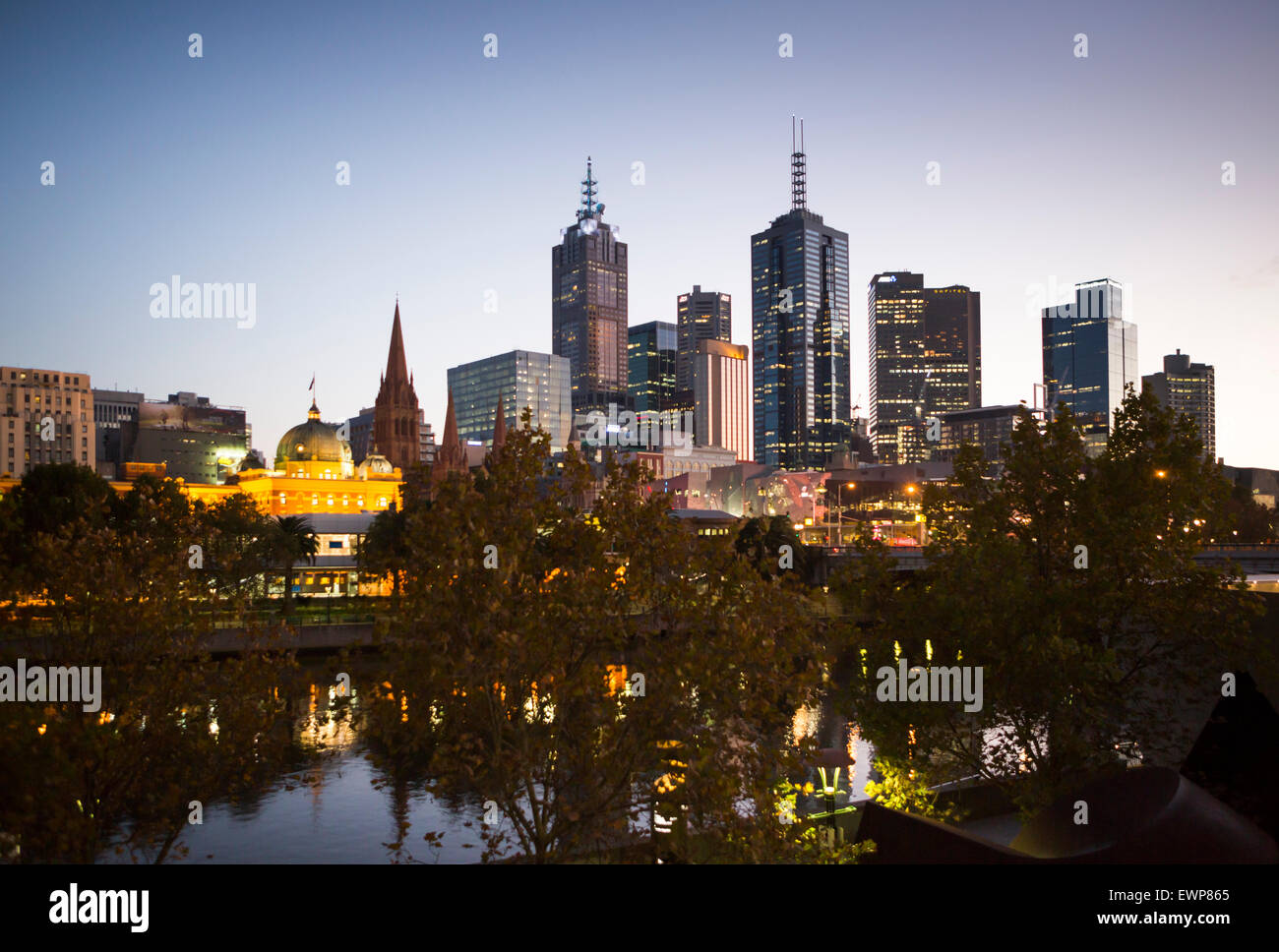 Skyline at night, Melbourne, Australia Stock Photo - Alamy