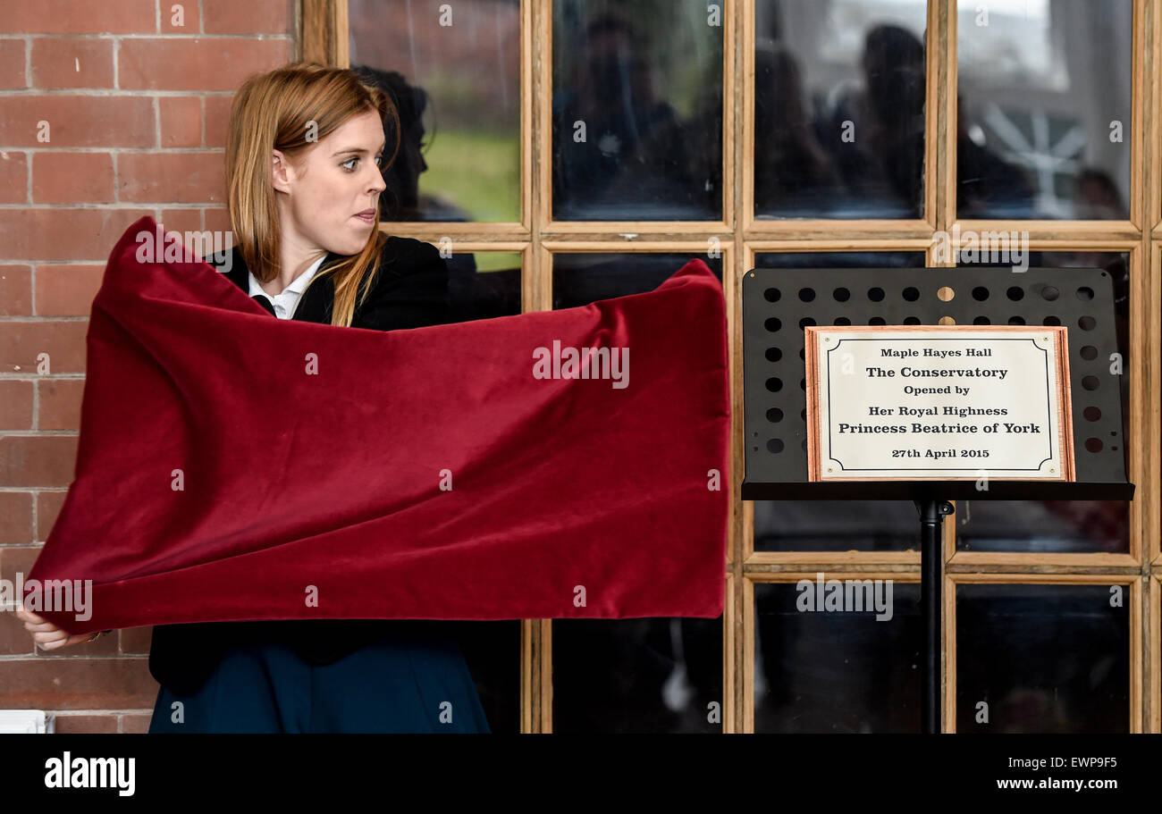 Princess Beatrice visits Maple Hayes dyslexia school in Lichfield to ...
