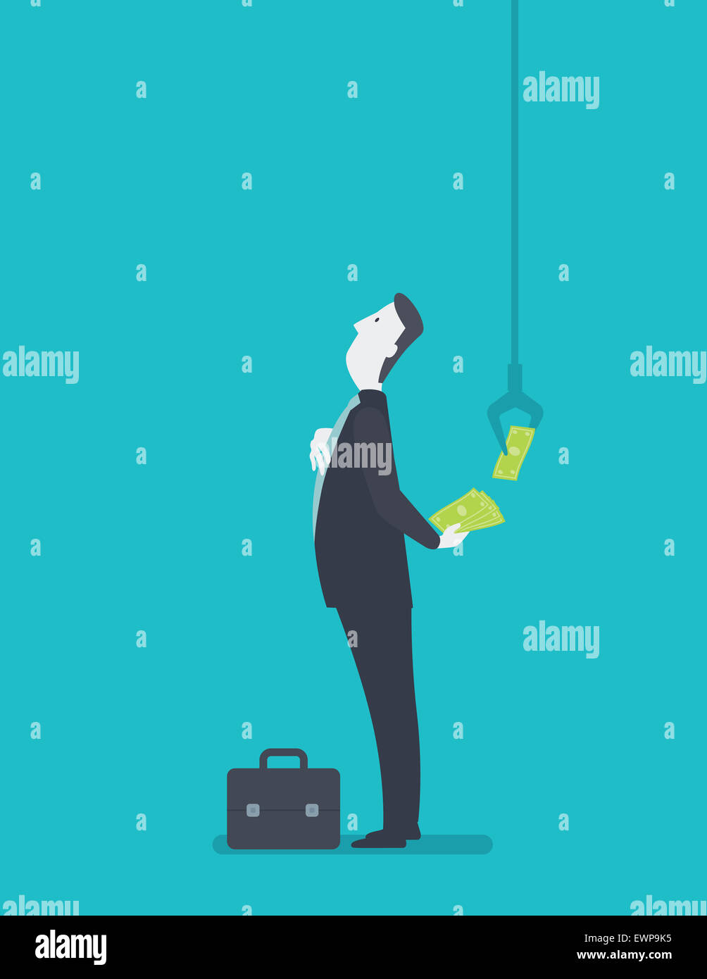 Illustrative image of businessman giving bribe Stock Photo - Alamy