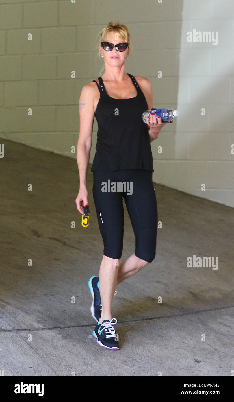 Melanie Griffith leaving a gym class in Beverly Hills Featuring ...