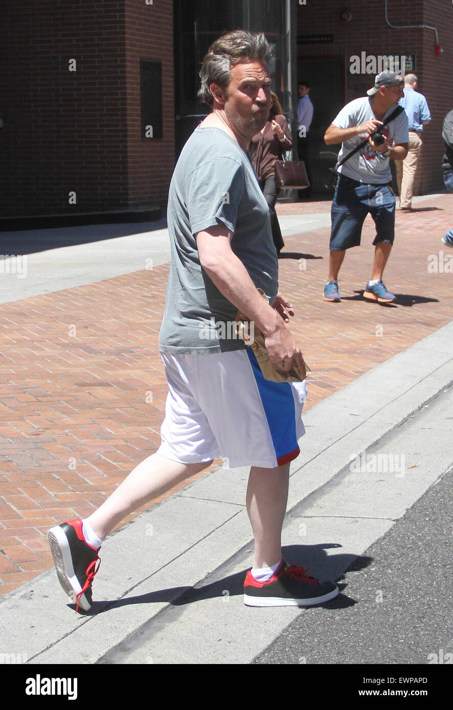Matthew Perry out and about running errands in Beverly Hills dressed ...