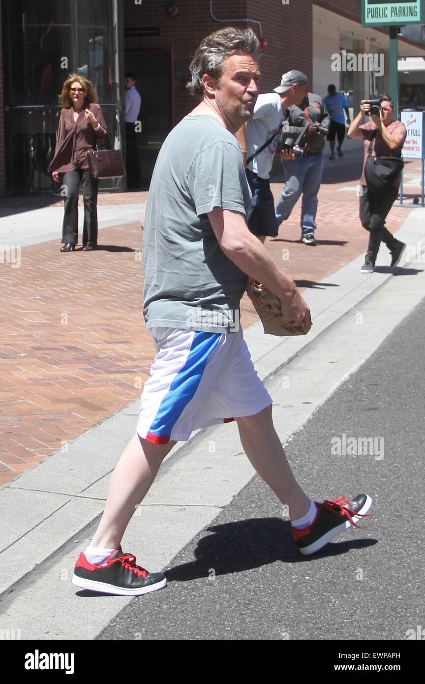 Matthew Perry out and about running errands in Beverly Hills dressed ...