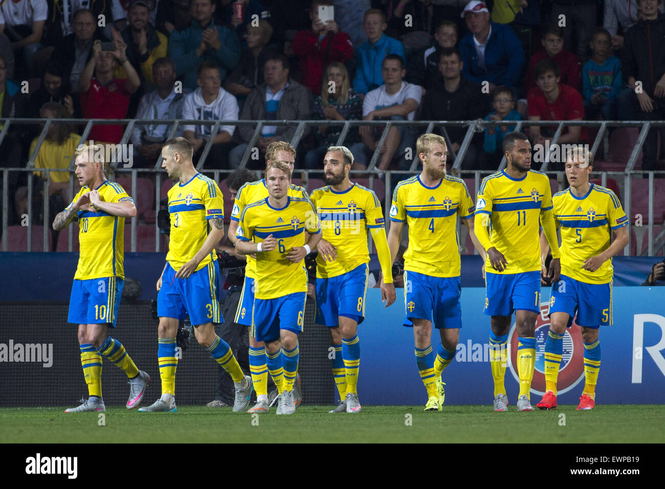 Prague, Czech Republic. 27th June, 2015. Sweden team group (SWE ...