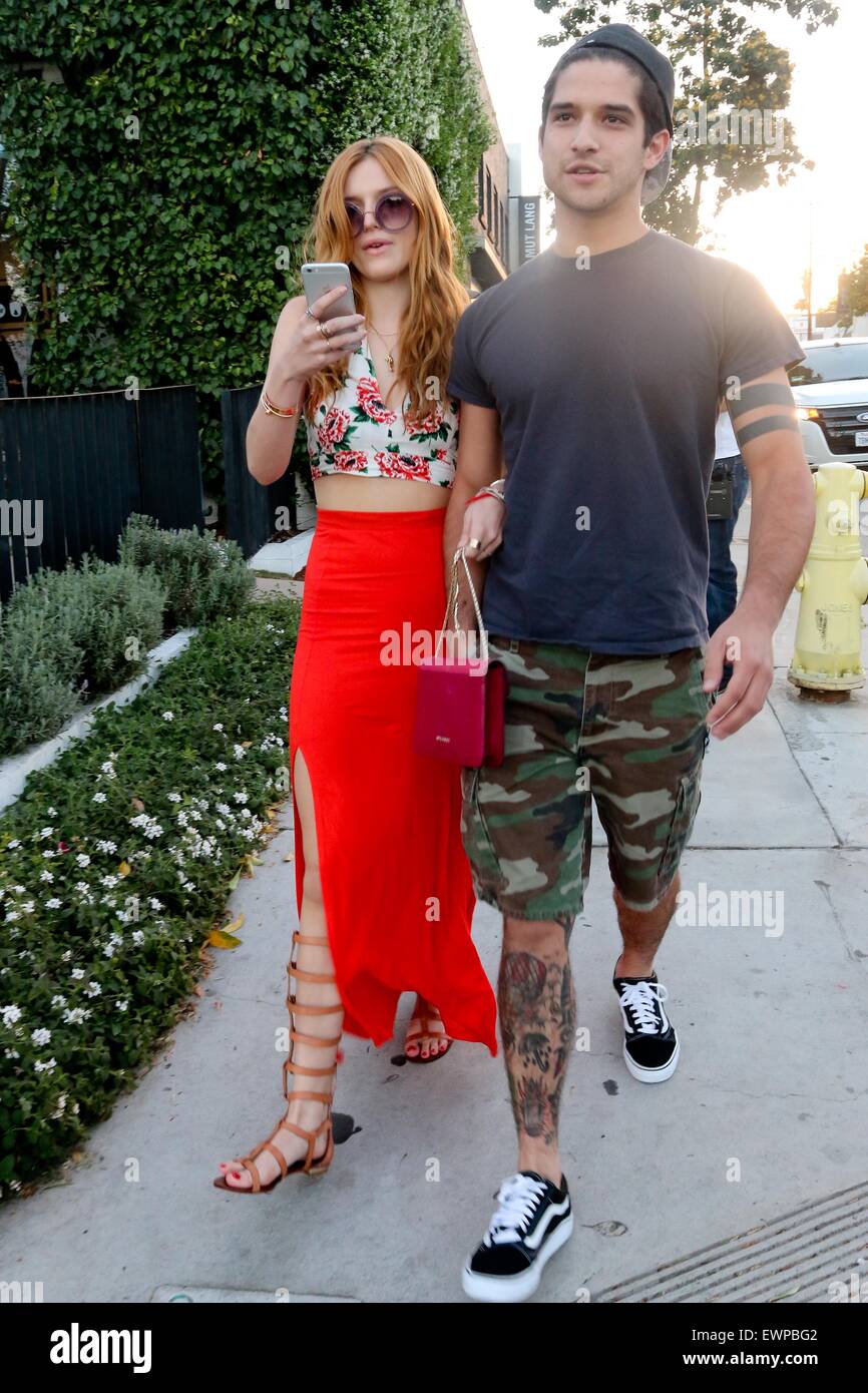 Teen sensation Bella Thorne and Tyler Posey out for dinner in West ...