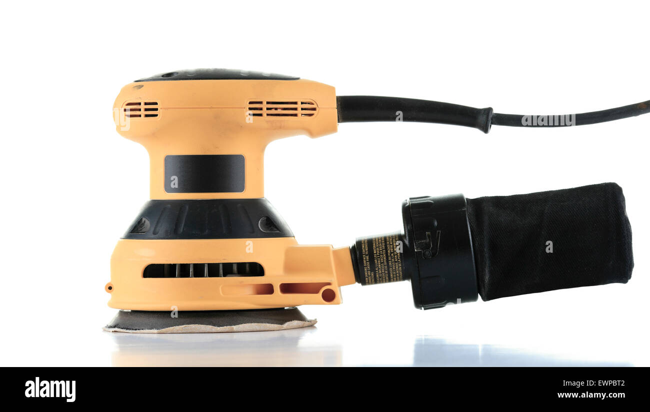 electrical sander isolated on white background Stock Photo - Alamy