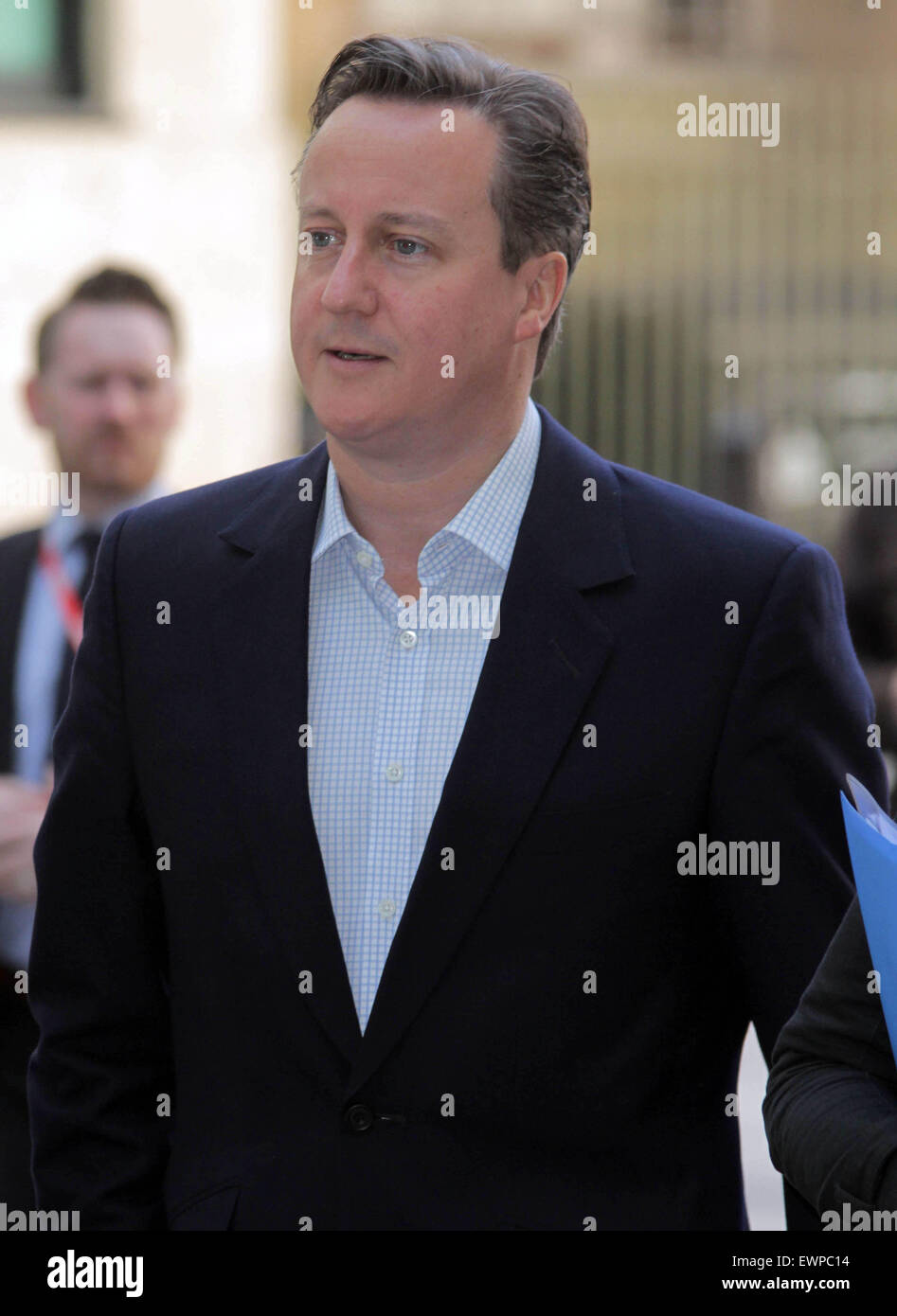 David Cameron arrives at the BBC studios Featuring: David Cameron Where ...