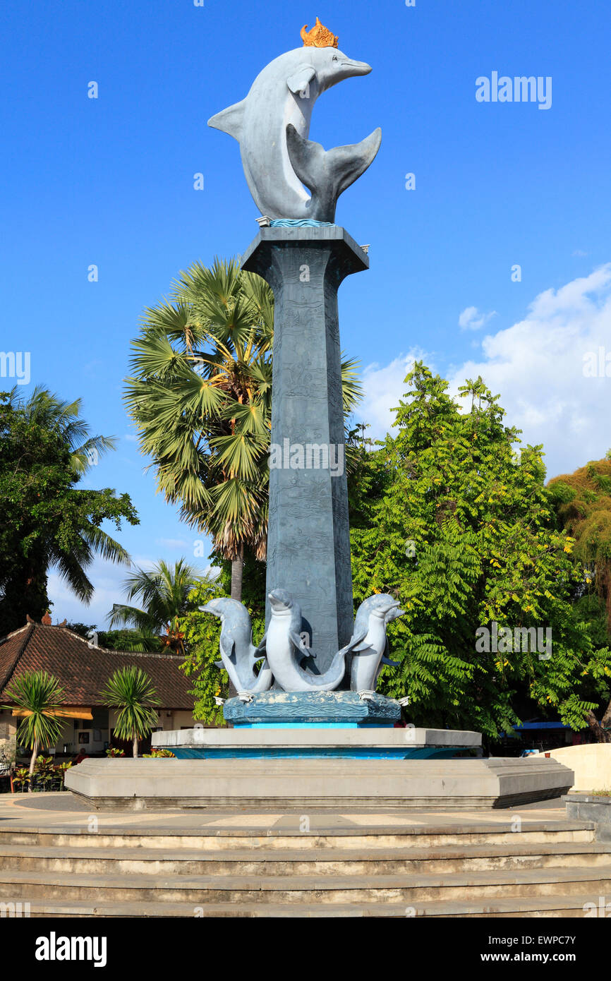 Dolphin Statue, Lovina Beach, Kalibukbuk, North Bali, Indonesia Stock ...