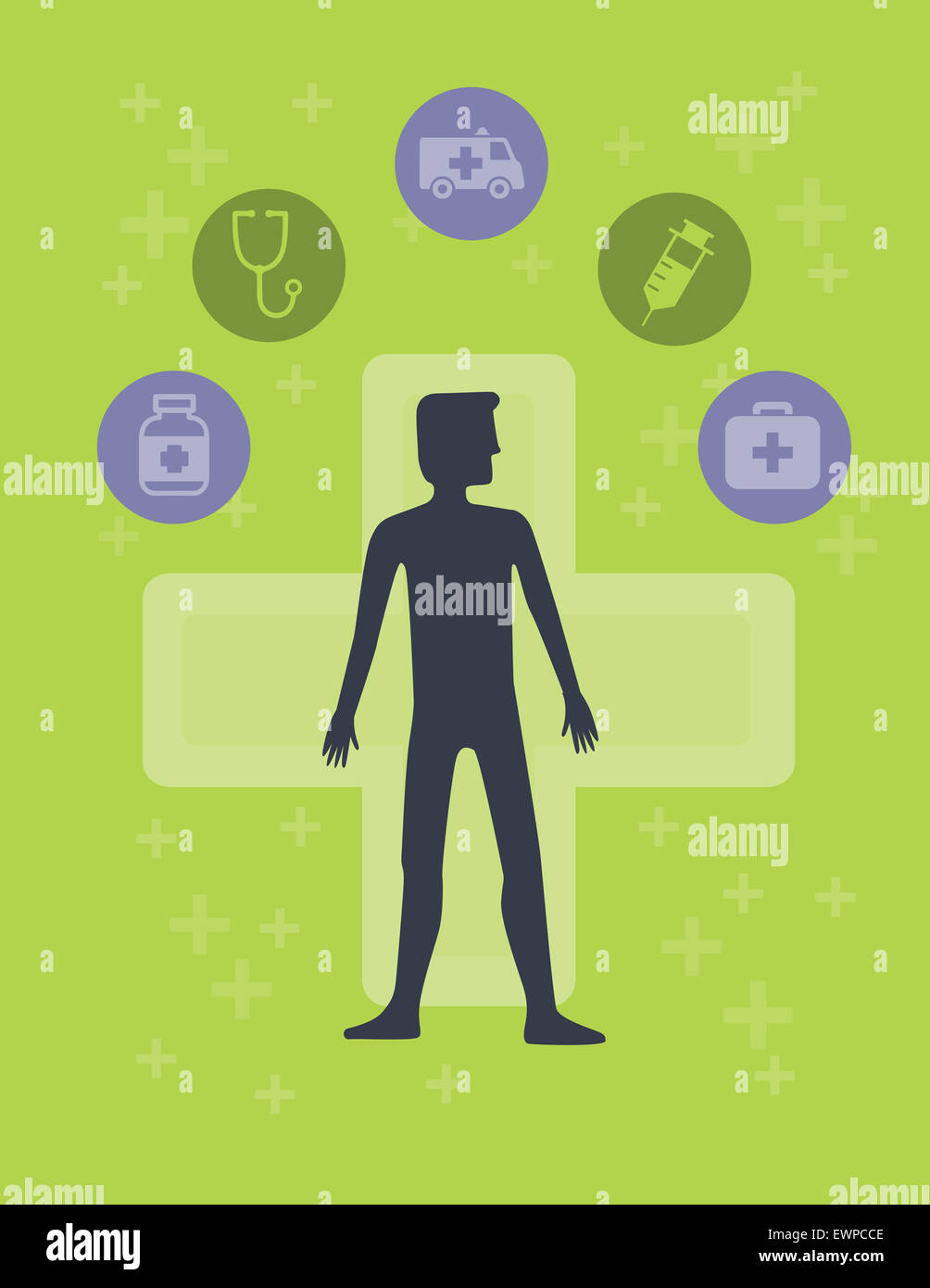 Illustrative image of medical signs representing healthcare Stock Photo ...