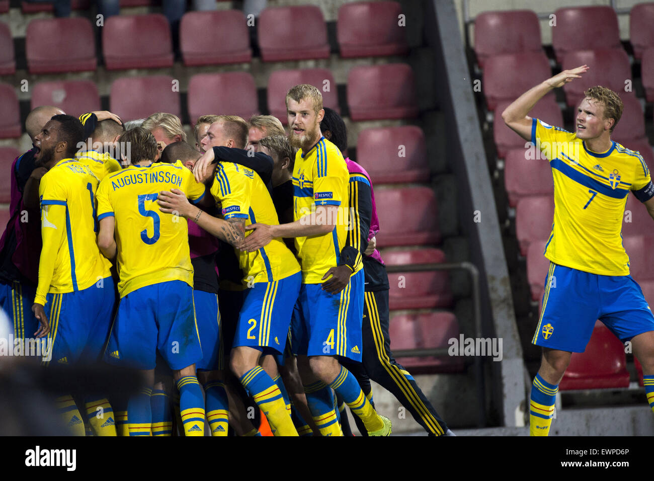 Prague, Czech Republic. 27th June, 2015. Sweden team group (SWE ...