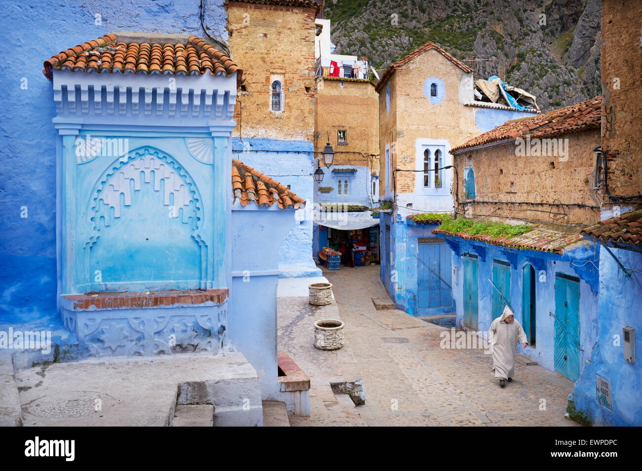 Chefchaouen (Chaouen). Is noted for its buildings in shades of blue ...